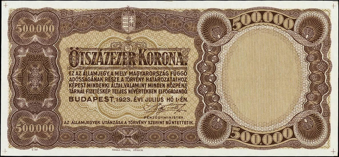 PICK HUNGARY 79b TEST PRINT, UNC